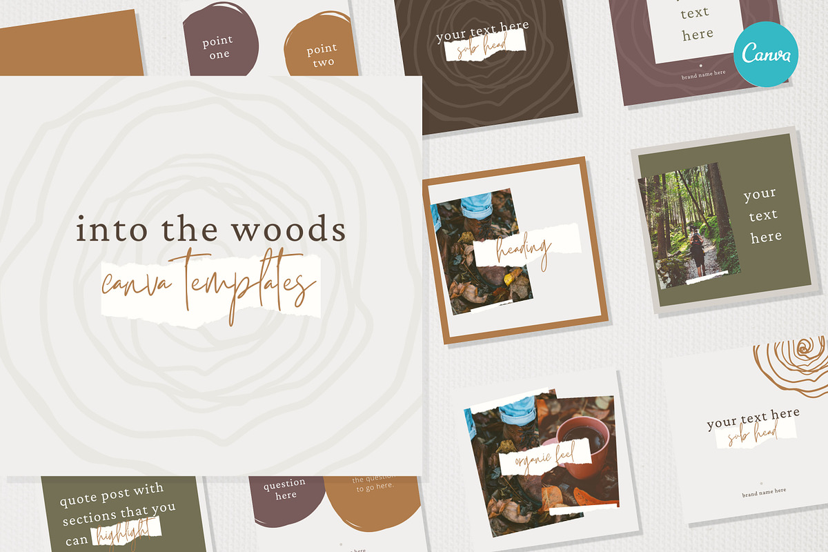 Eco Natural Woodland Social Templates