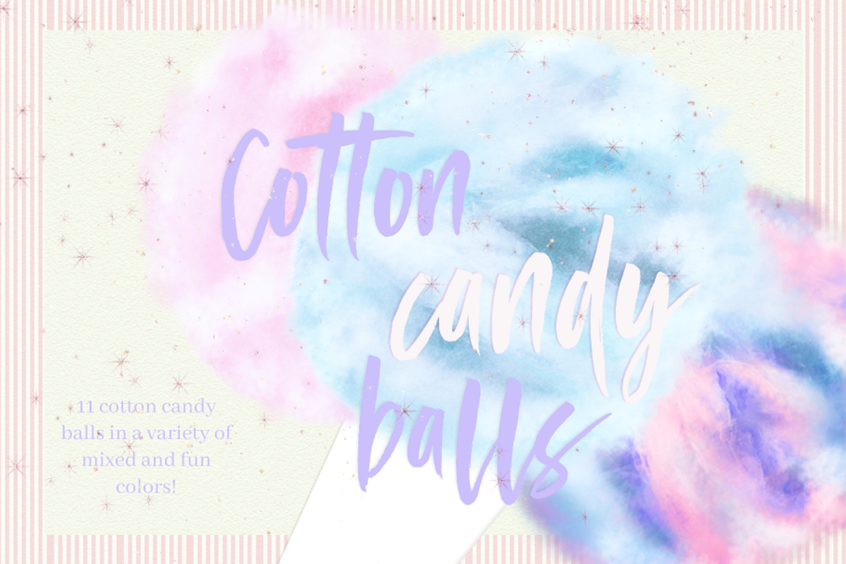 Realistic Cotton Candy Fluff n Cones, an Object Graphic by Photohacklovers