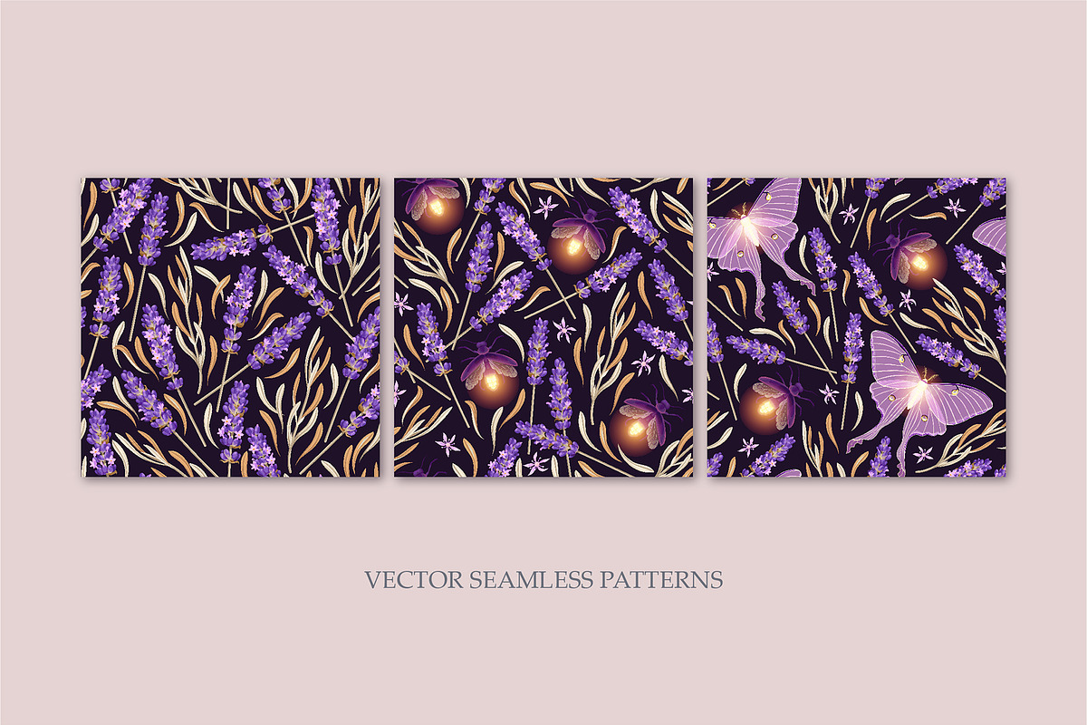 Dry Lavender Patterns, a Pattern Graphic by GreyLilac | Creative Market