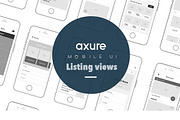 Axure Mobile UI for listings, a Wireframe Template by Humble UX
