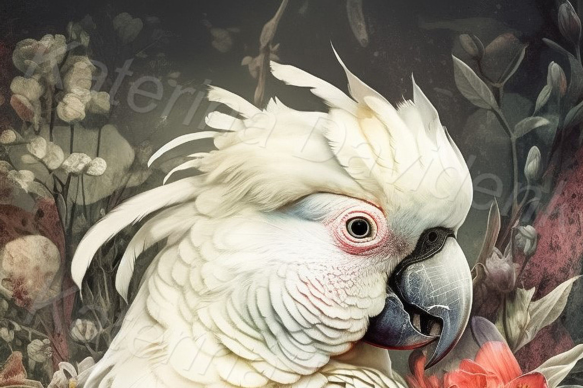 Paintings with exotic tropical birds, an Animal Illustration by Bubert Art