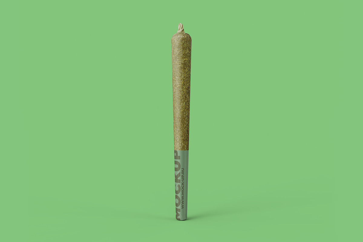 Weed Joint Pre Roll Cannabis Mockup, a Cups & Container Mockup by easymock