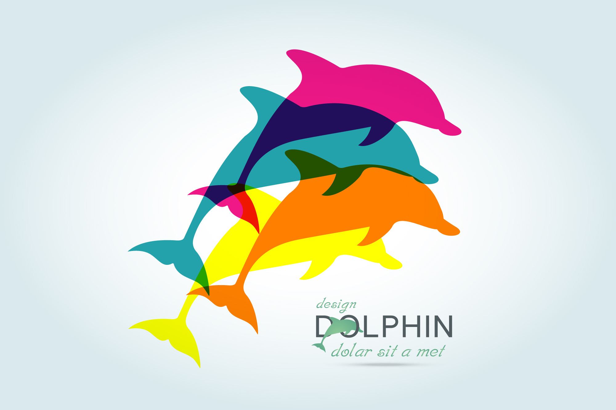 Dolphin icon design element, a Branding & Logo Template by essense