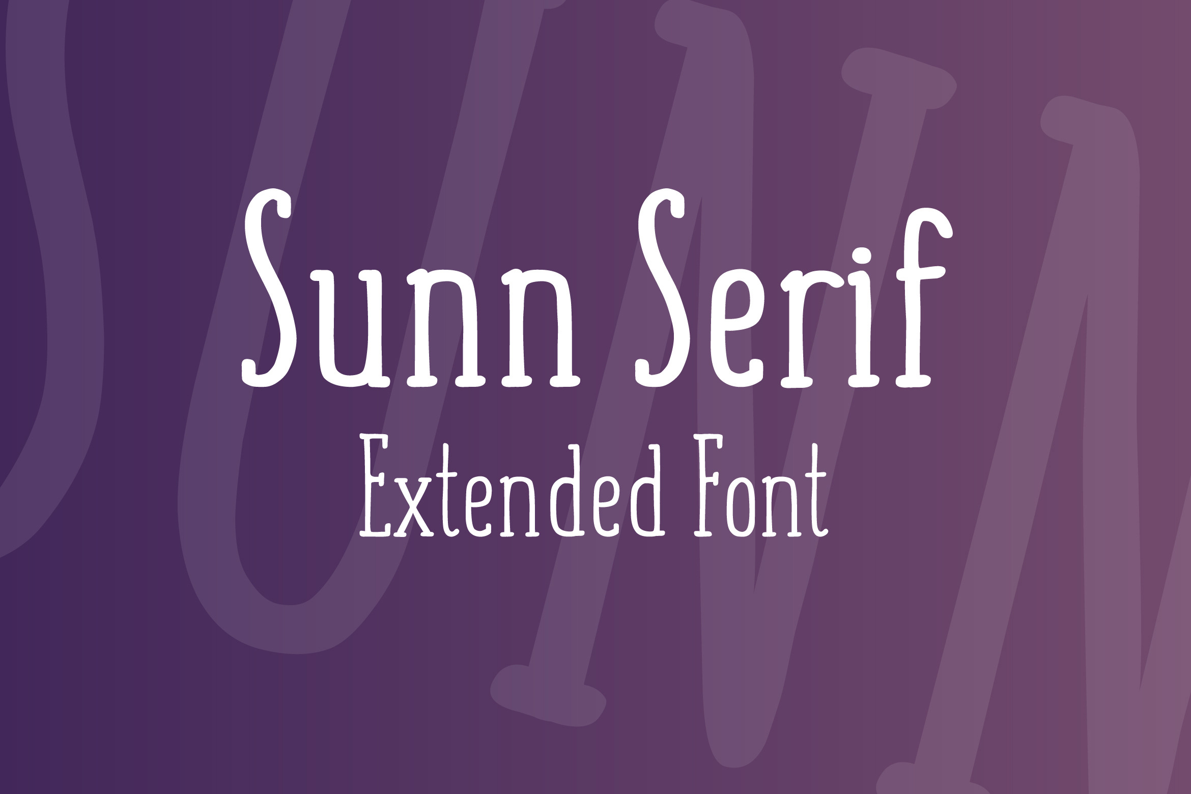 SUNN Serif Extended Font, a Font by Wild Ones
