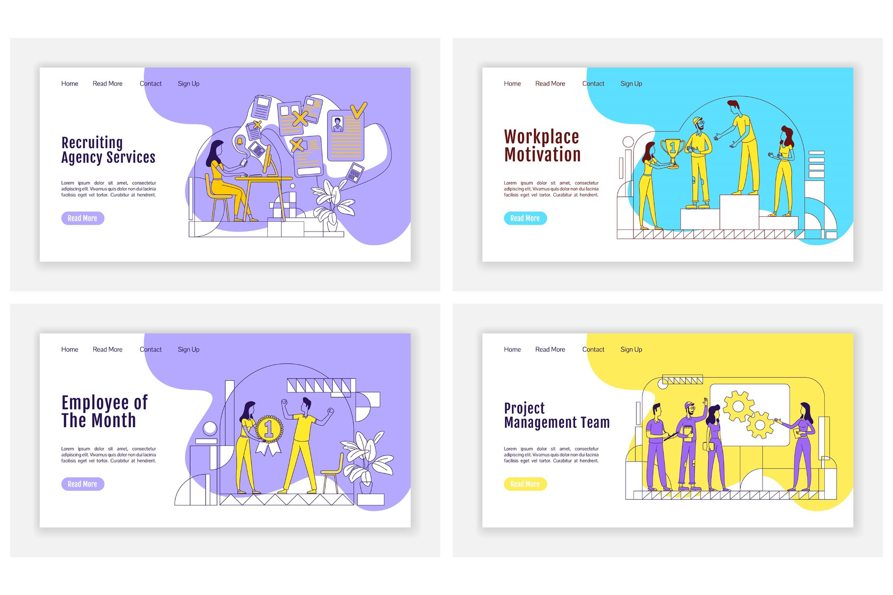 HR management landing page, a Landing Page Template by IMG visuals ...