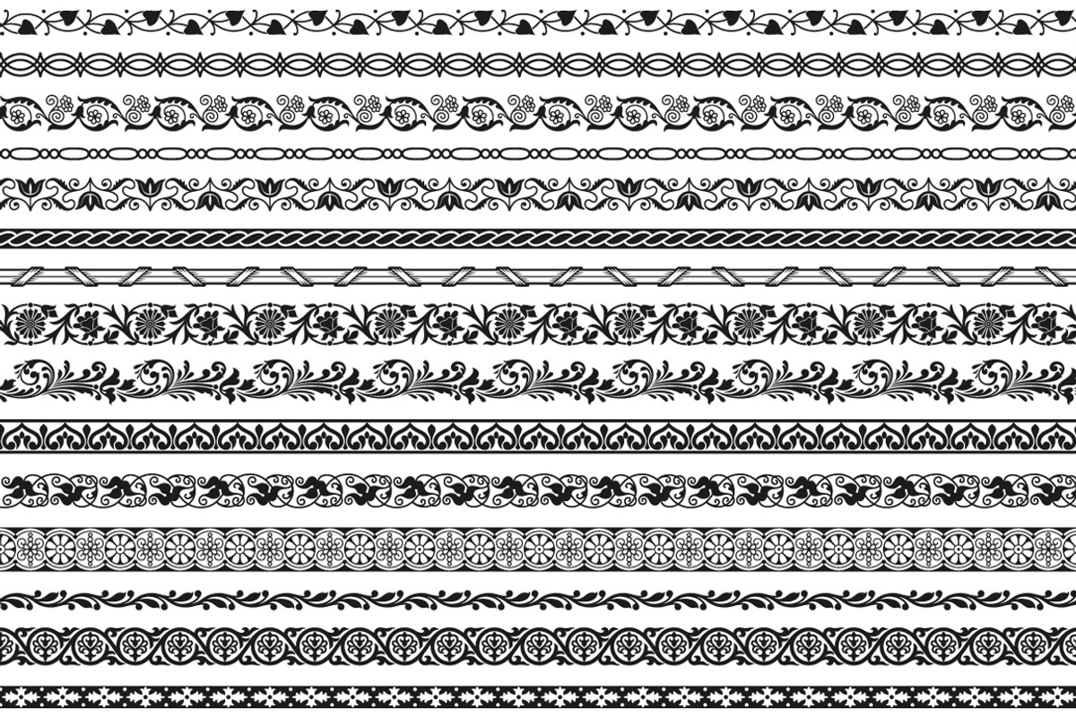 15 Vector Border Patterns Vol.1, a Background Graphic by Digiselector ...