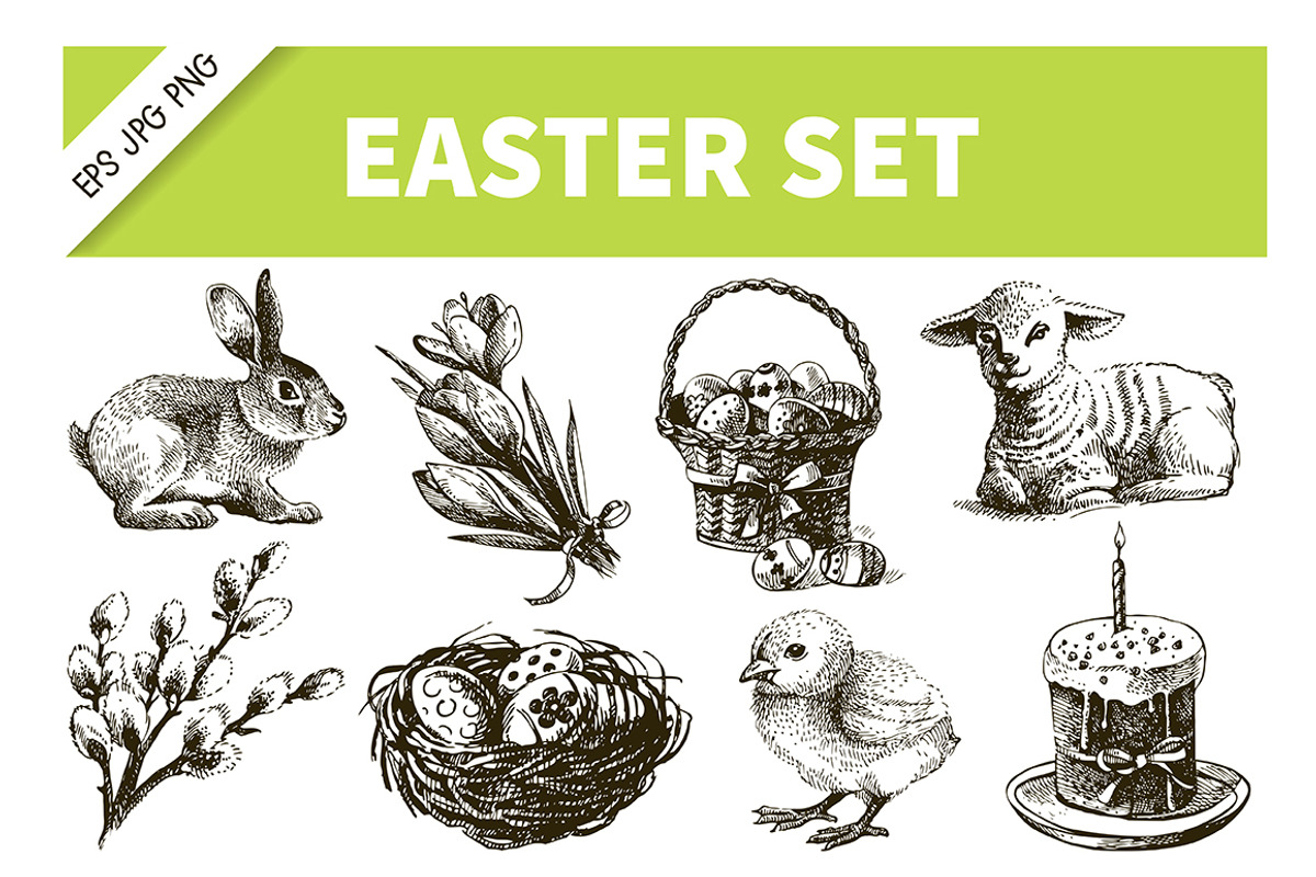 Hand Drawn Bundle Vector Set, an Object Illustration by Elena Pimonova