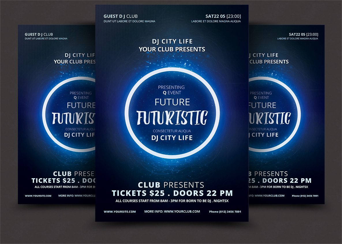 Futuristic Flyer, a Flyer Template by AfzaalGraphics