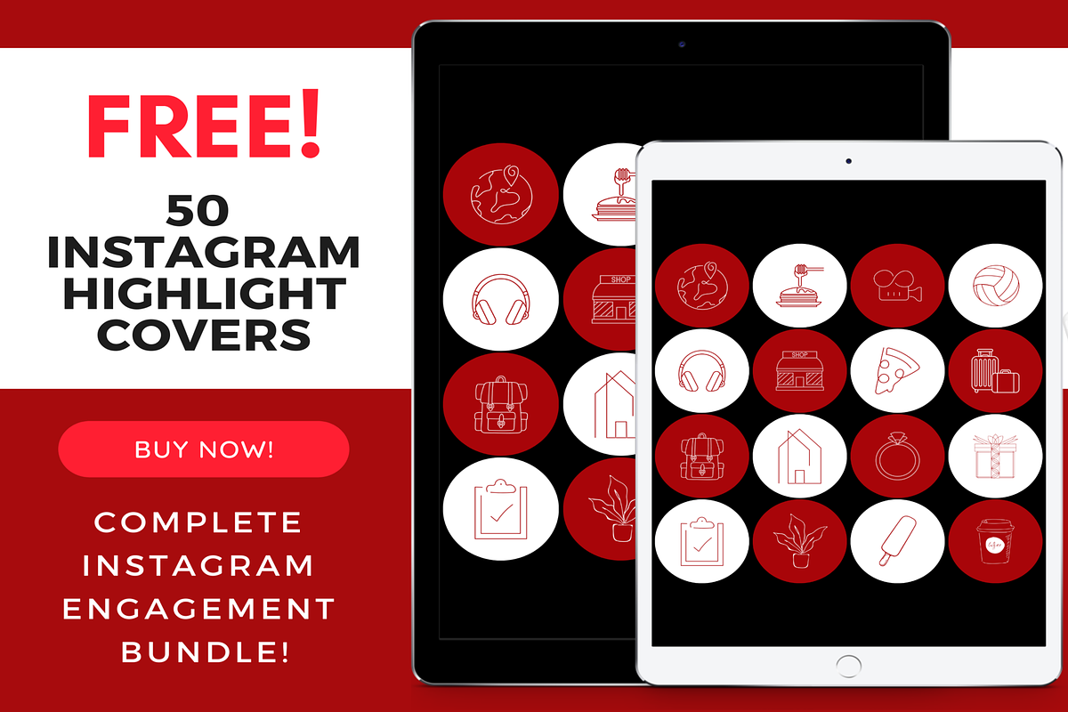 Red Instagram Puzzle Post Template, a Social Media Template by LushBury
