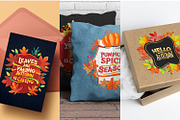 Fall and Thanksgiving Bundle Cards, an Illustration by defarmerdesign