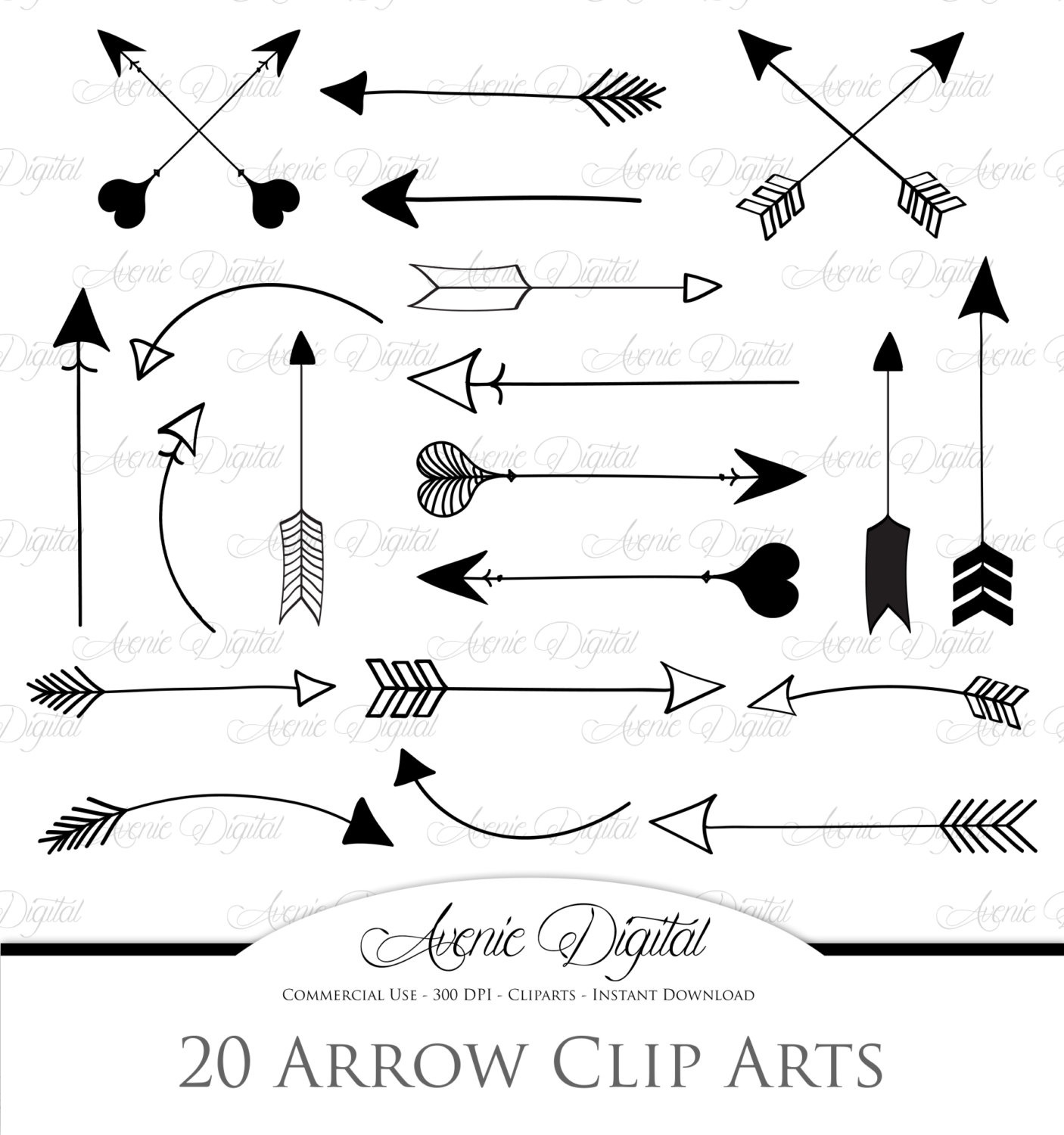 Arrows Clipart and Vectors, an Illustration by Avenie Digital