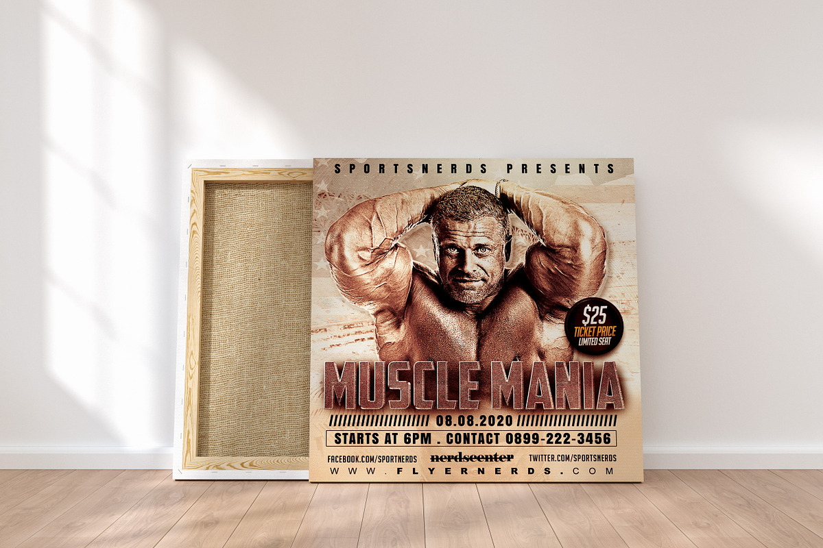 Muscle Mania Sports Flyer, a Flyer Template by Design Addict