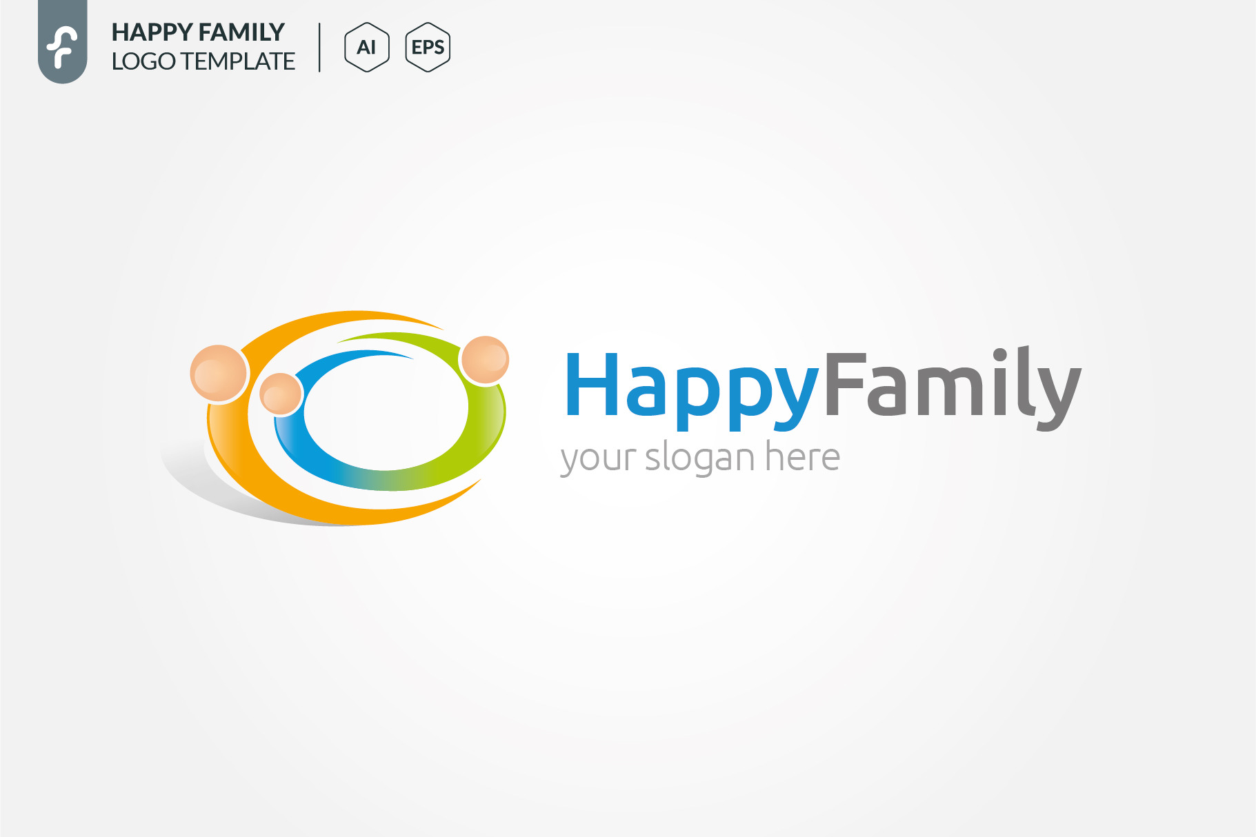 Happy Family Logo, a Branding & Logo Template by ft.studio
