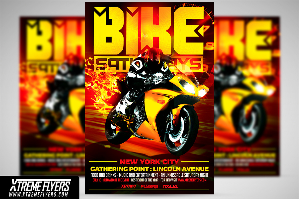 Bike Night Flyer Template, a Flyer Template by XtremeFlyers