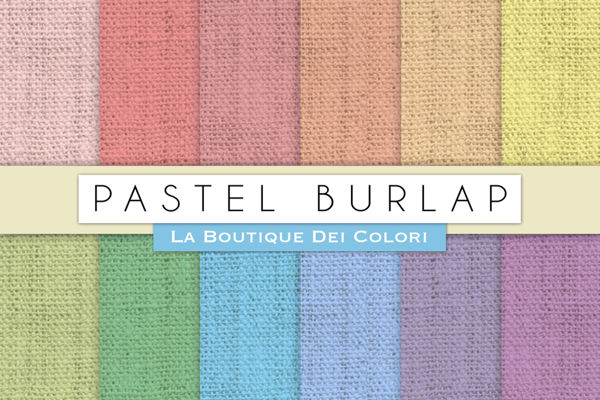 Pastel Burlap Digital Papers, a Texture Graphic by La Boutique dei ...