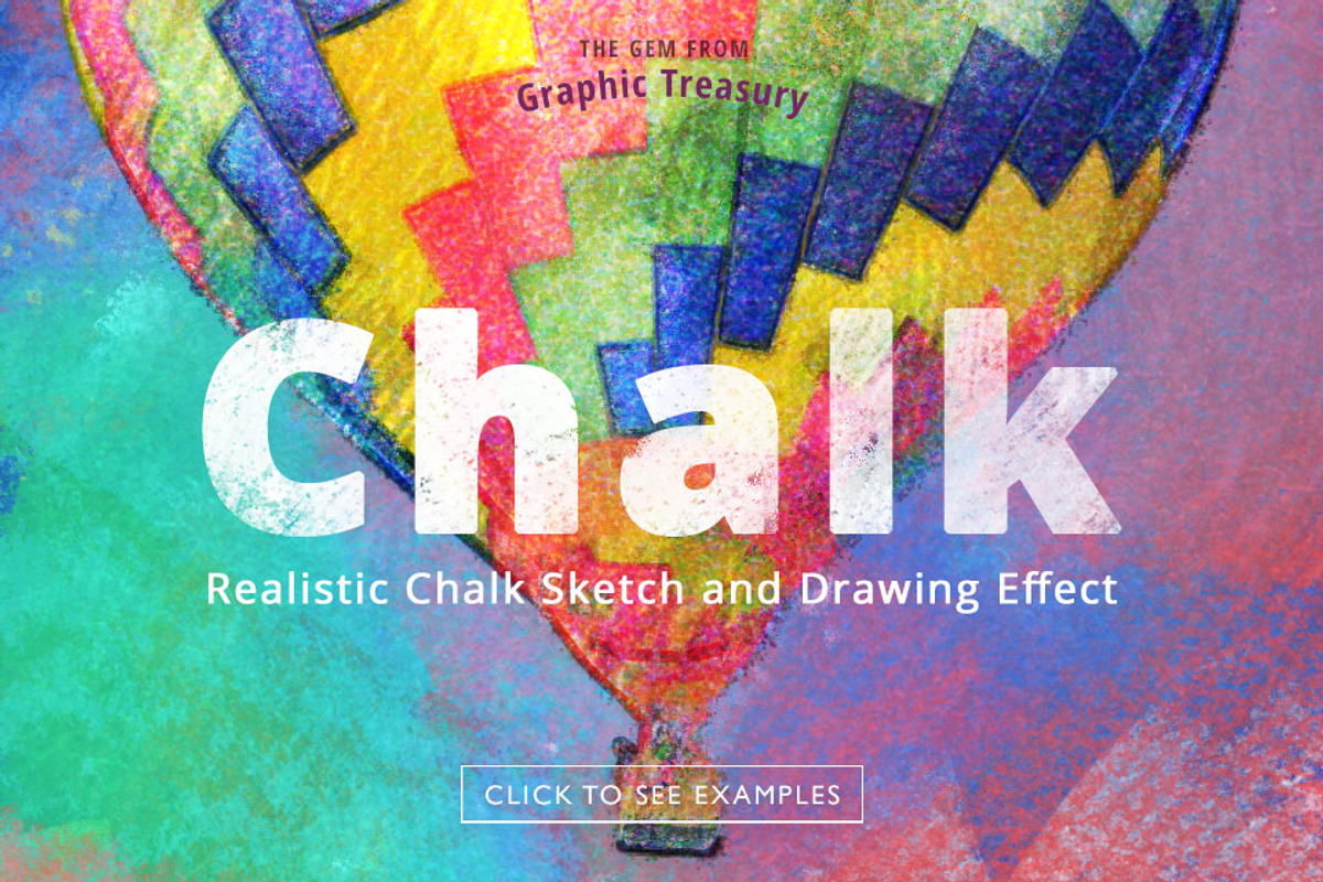 Realistic Chalk Drawing Effect, an Action Add-On by Graphic Treasury