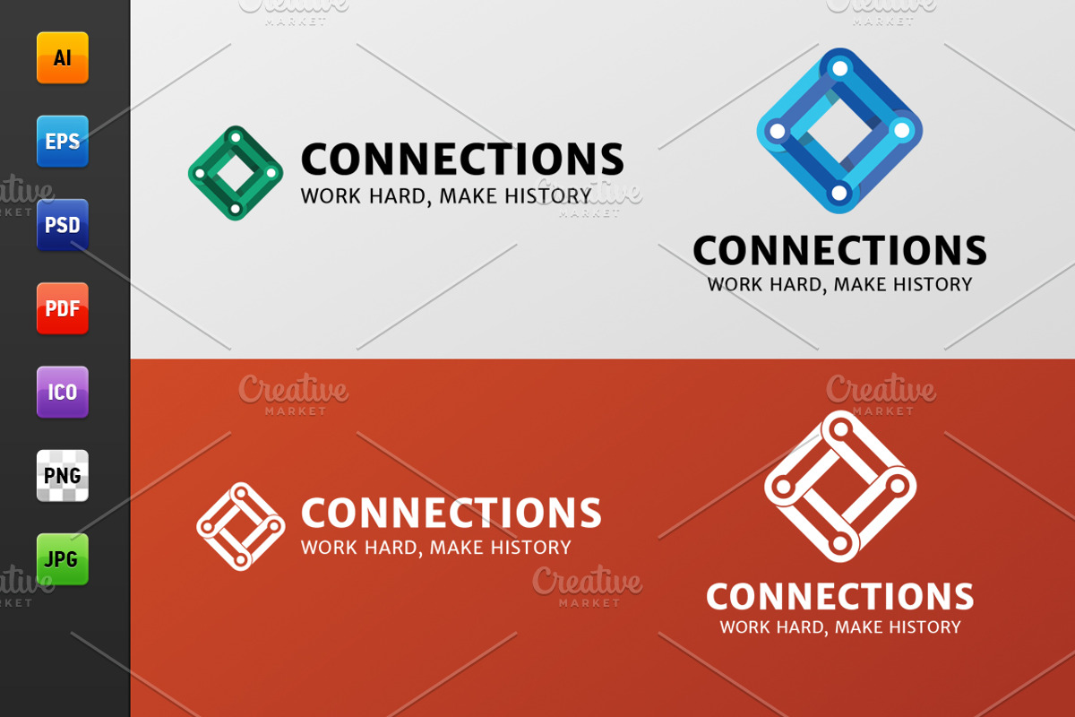 Connections Logo, a Branding & Logo Template by Web Design Label