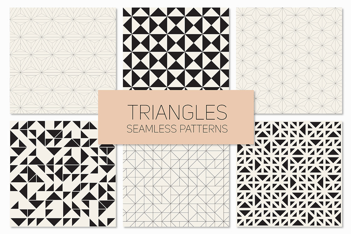 Triangles. Seamless Patterns. Set 4, a Pattern Graphic by Curly_Pat