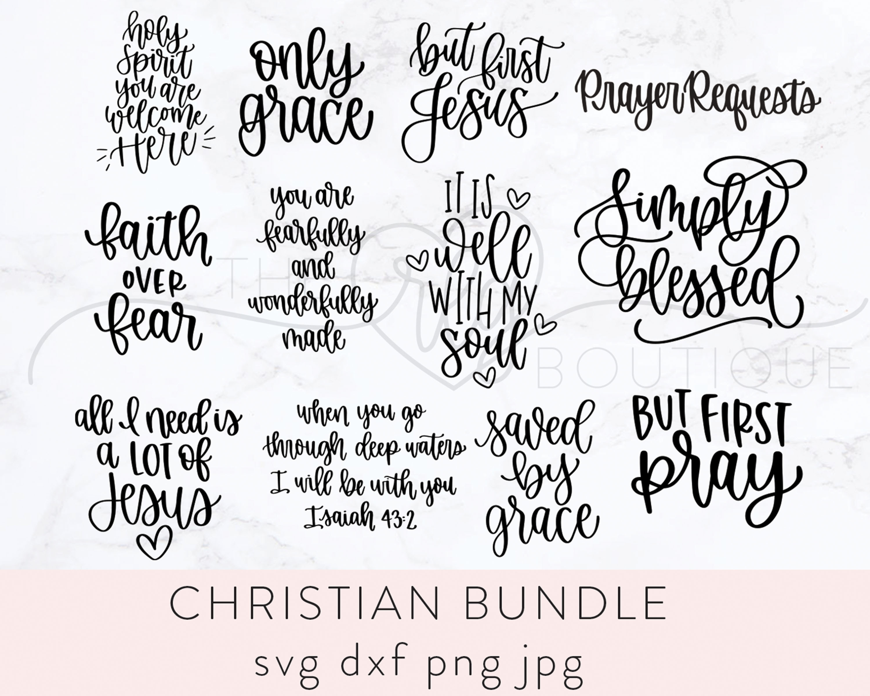 Christian Designs Bundle, an Object Graphic by Rebecca Lane Graphics