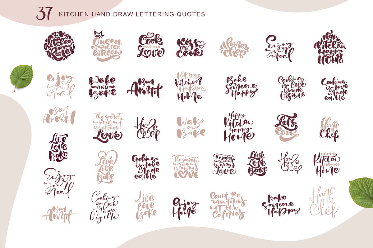Kitchen design elements, an Object Graphic by Happy Letters