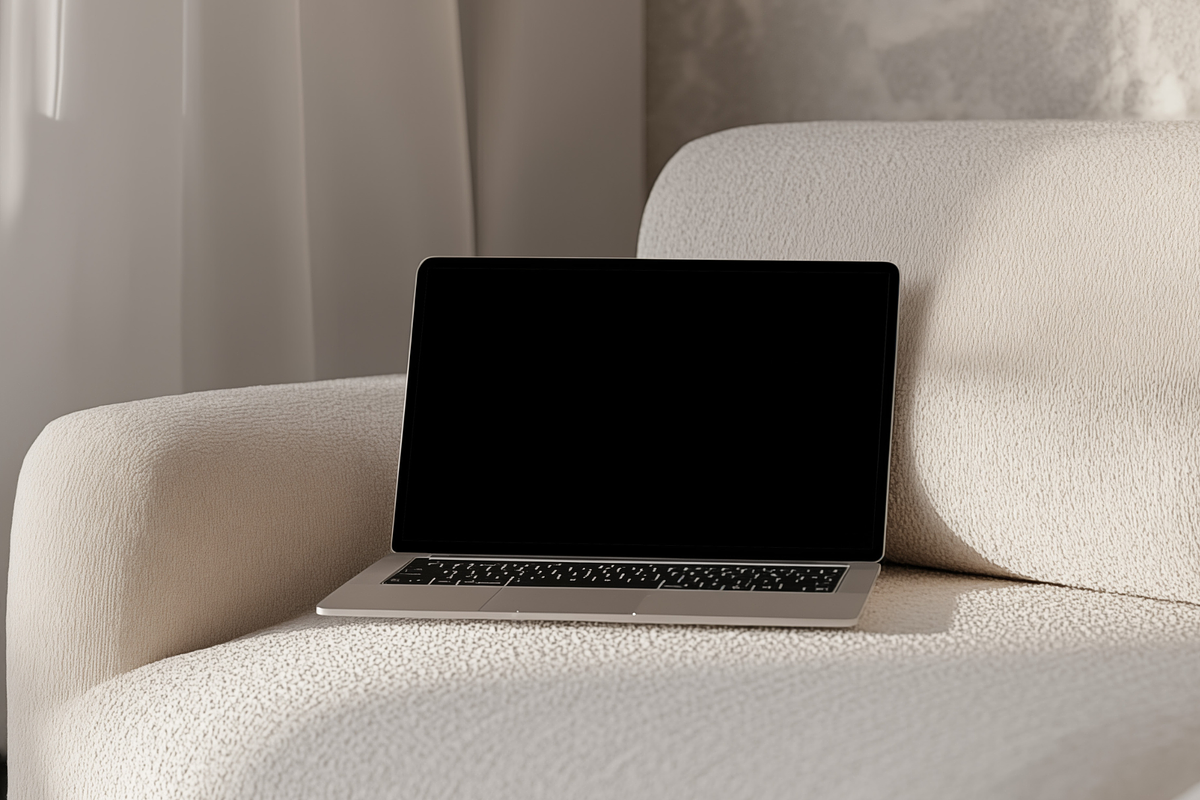Aesthetic Minimalistic Laptop Mockup