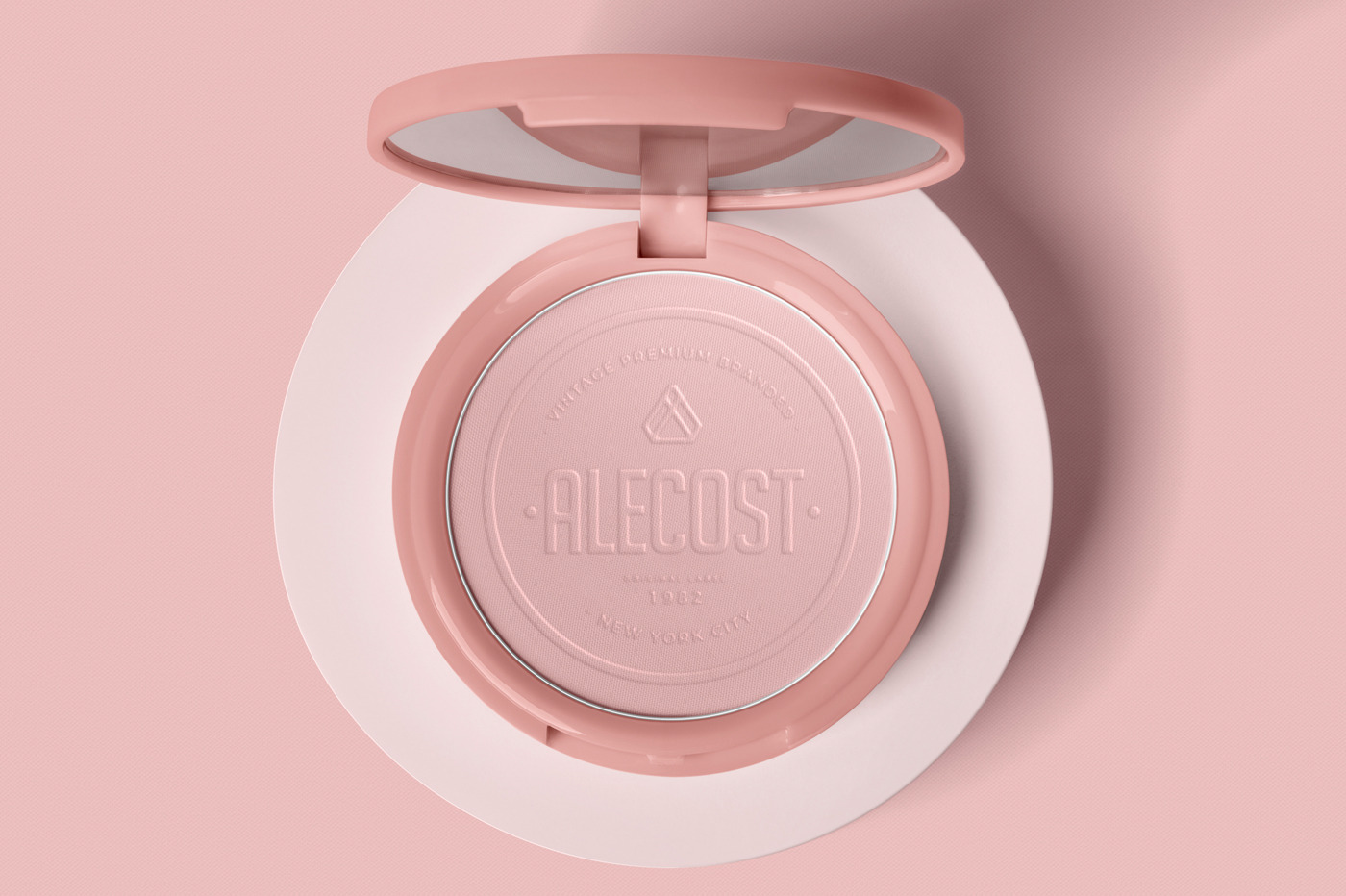 Makeup Powder Embossed Logo Mockup, a Product Mockup by DesignNeutrons