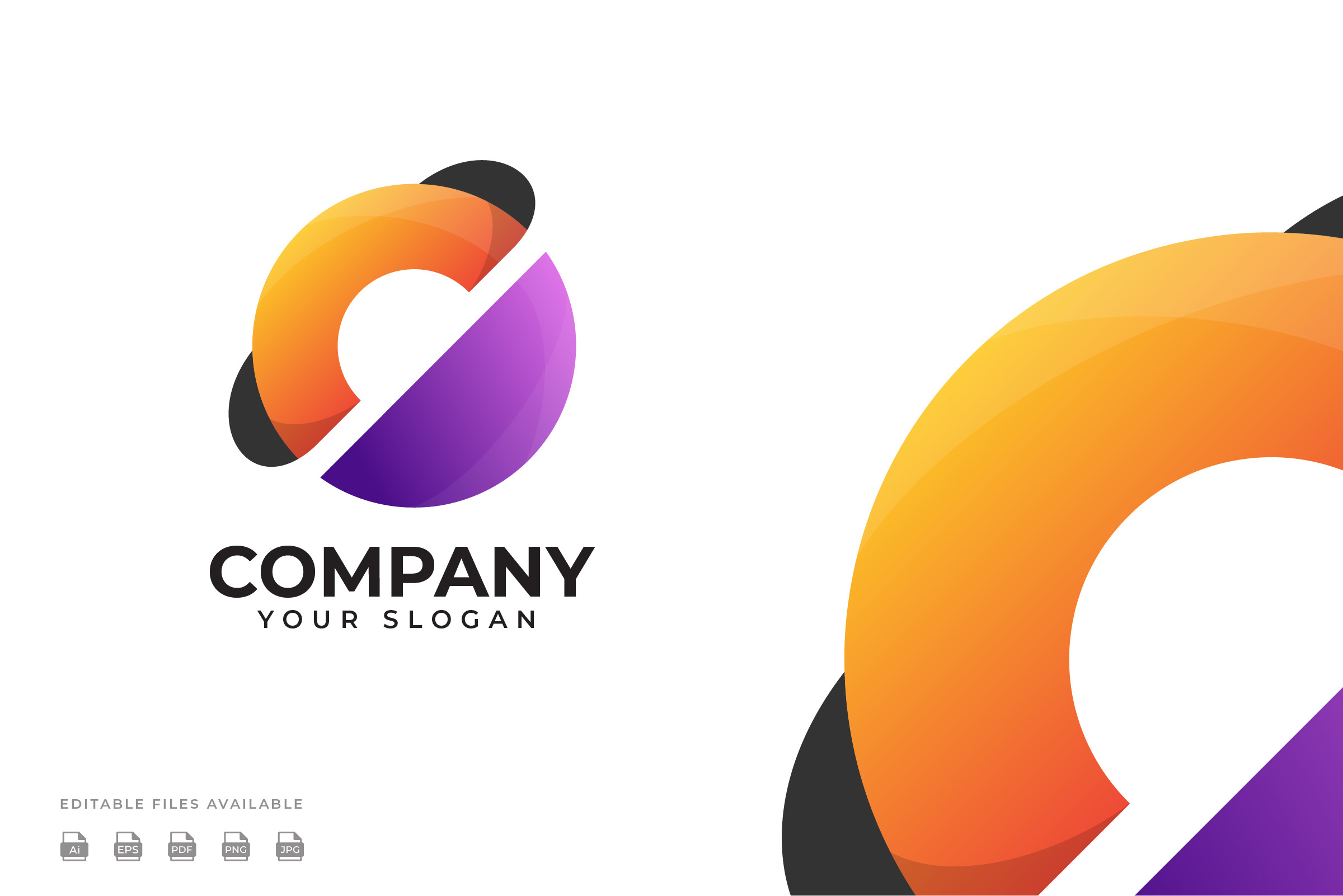 Letter O Gradient Color Logo