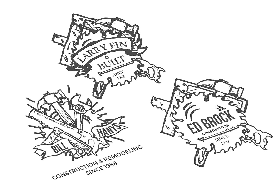 Construction Company Vintage Label, a Branding & Logo Template by idimair