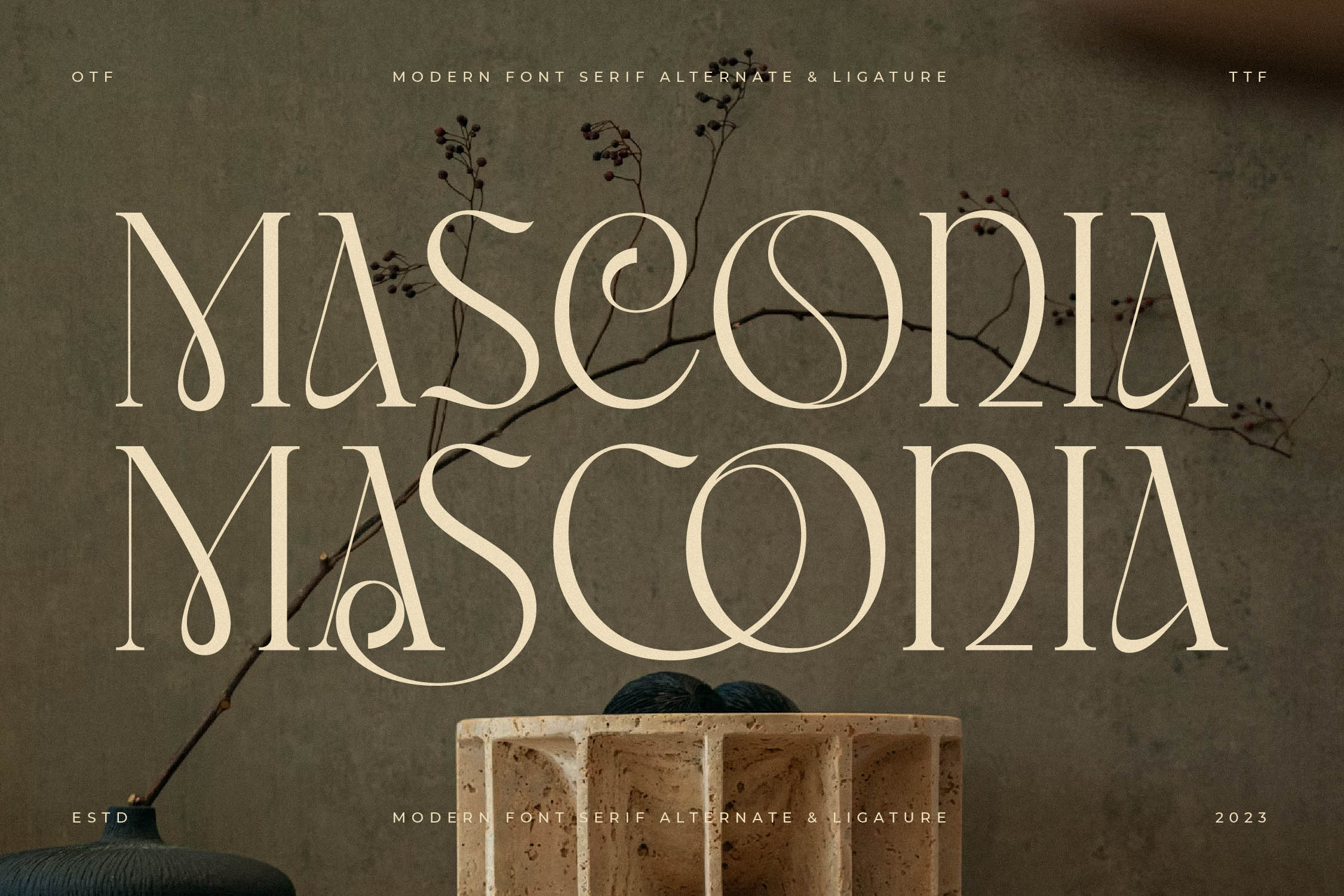 Masconia Modern Serif Font, a Serif Font by Storytype Studio