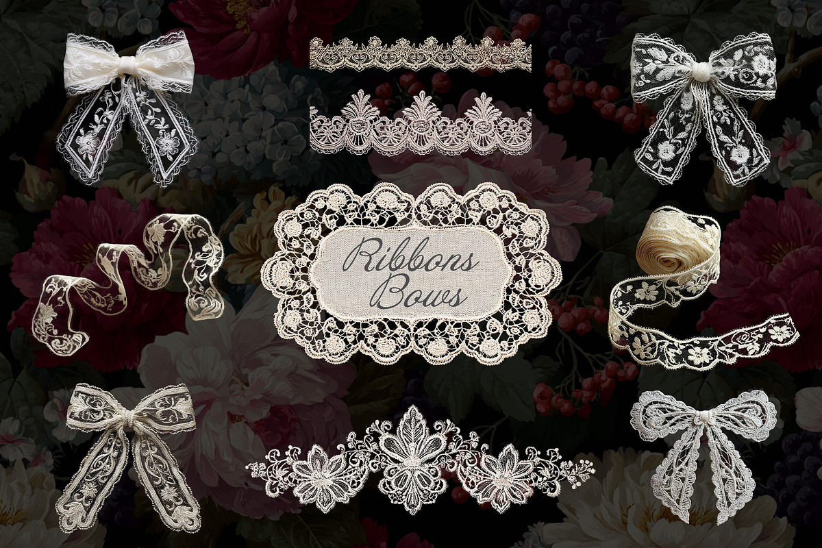 Vintage Lace Collection, an Object Graphic by NatalieArtShop