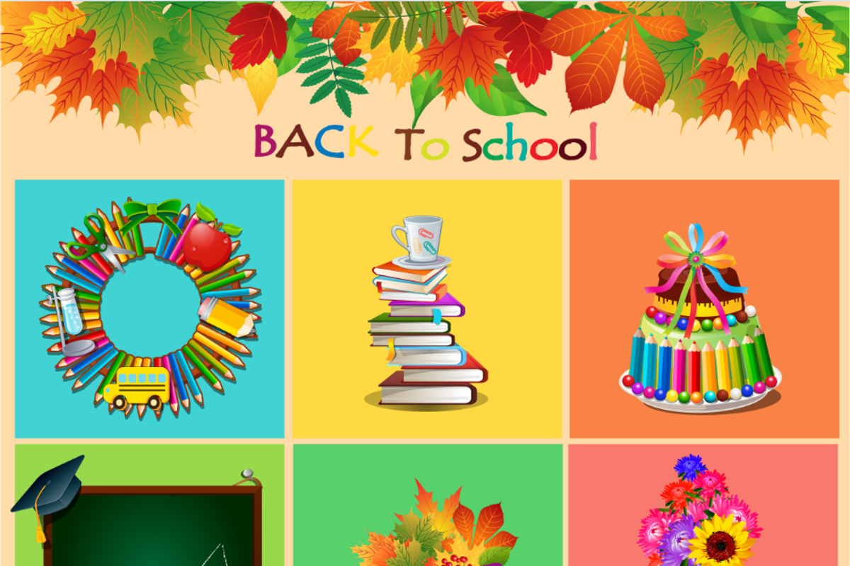 Set of cards to school theme, an Education Illustration by ...