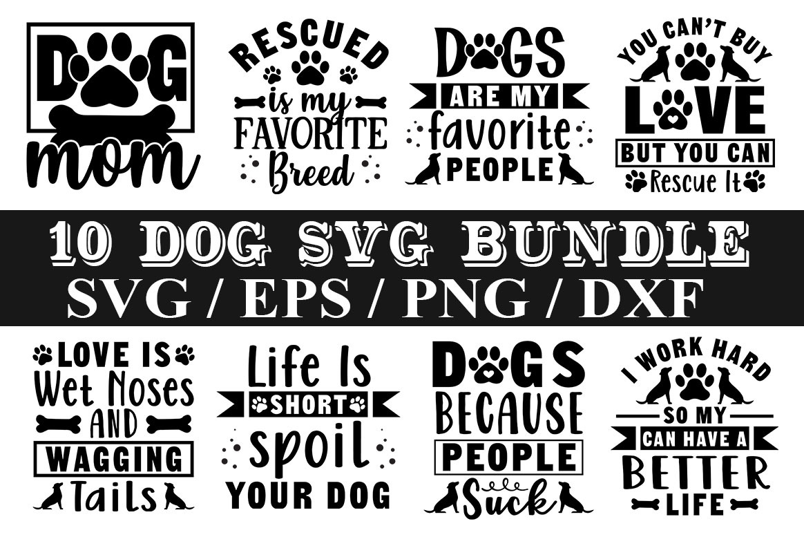 Dog SVG Bundle | Creative Market