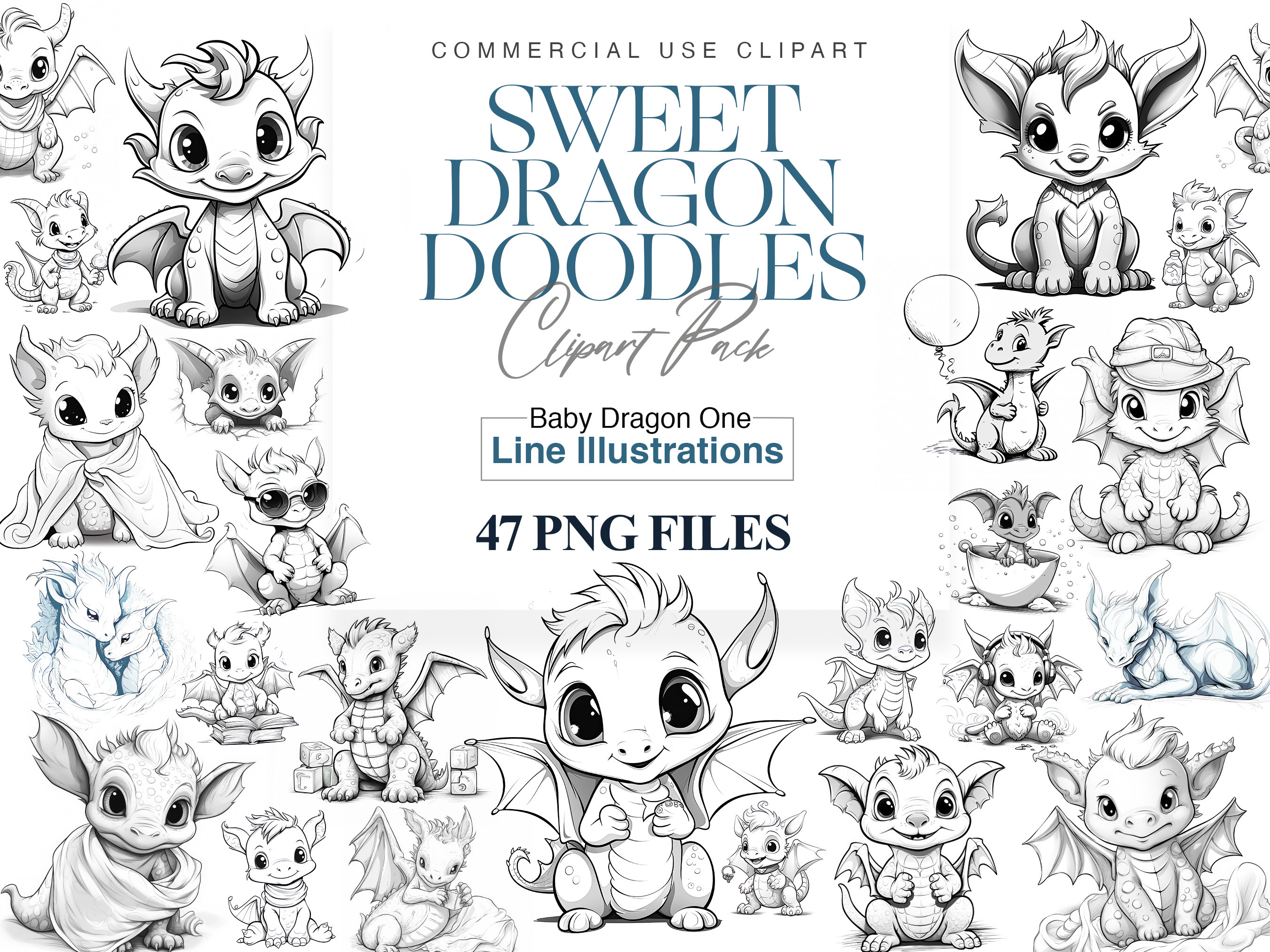 Fantasy Dragons Clipart Pack