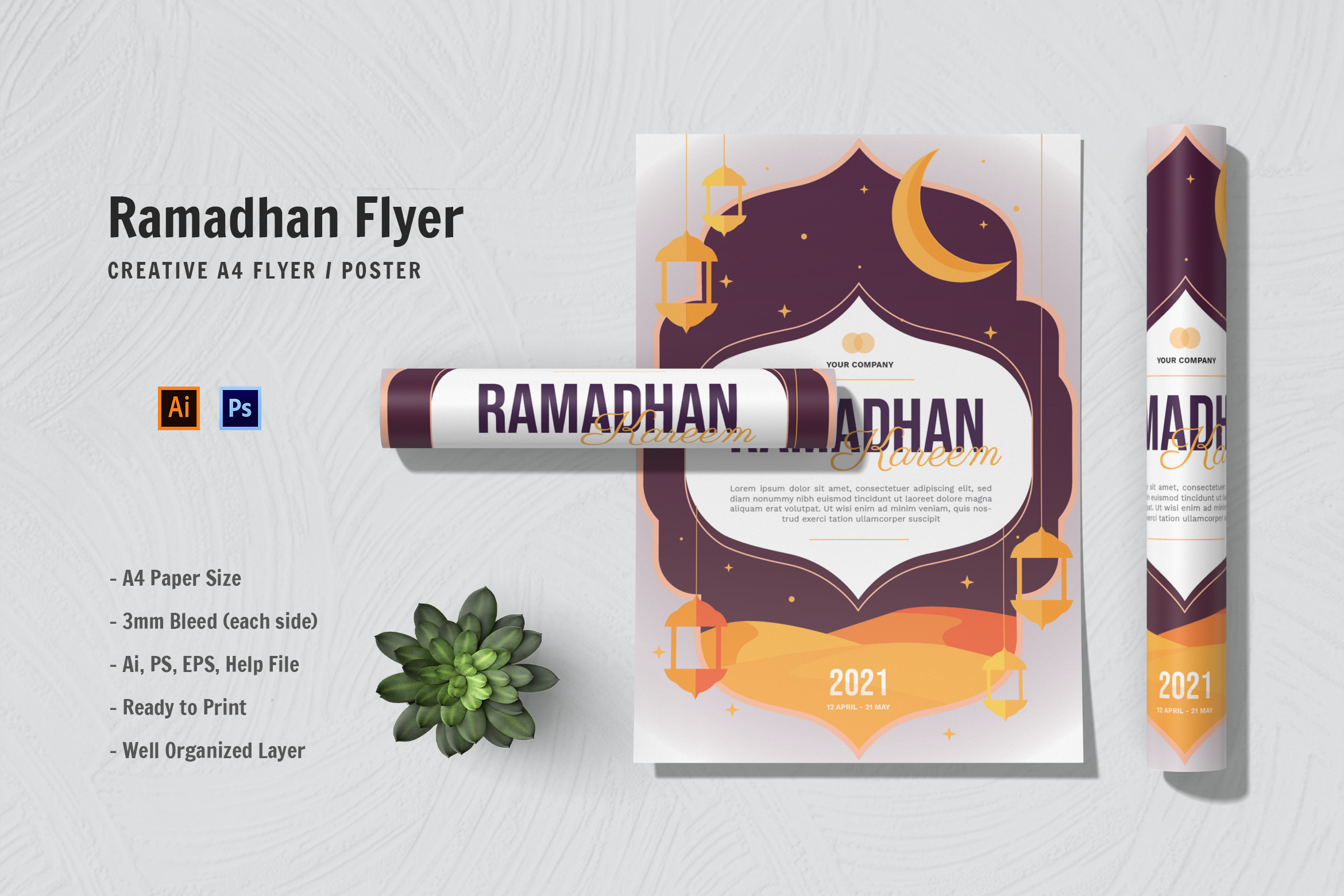Ramadhan Kareem Flyer, a Flyer Template by AQR Studio