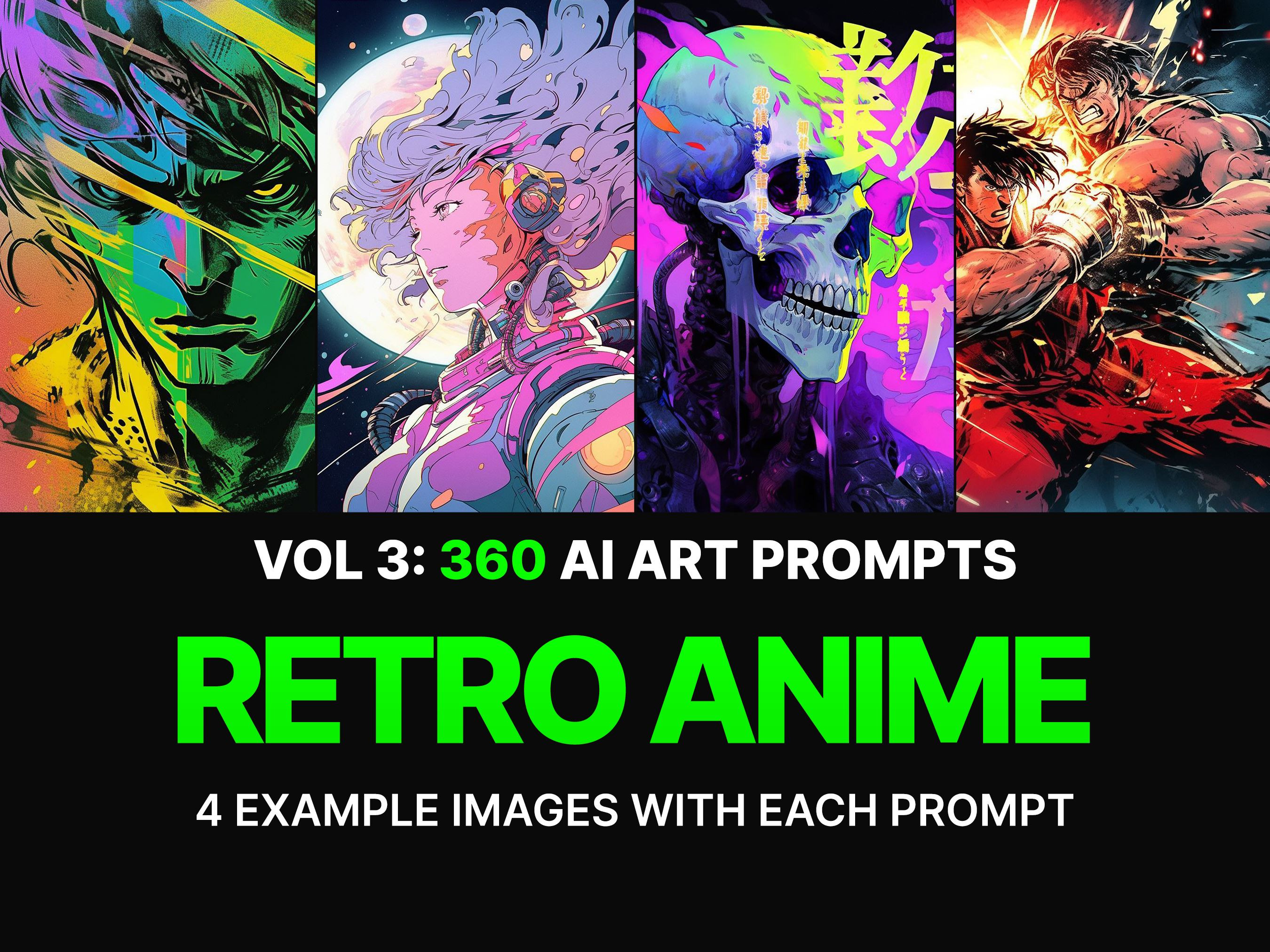 360 MJ Retro Anime Prompts: Vol 3, a Person Illustration by Sevenstyles