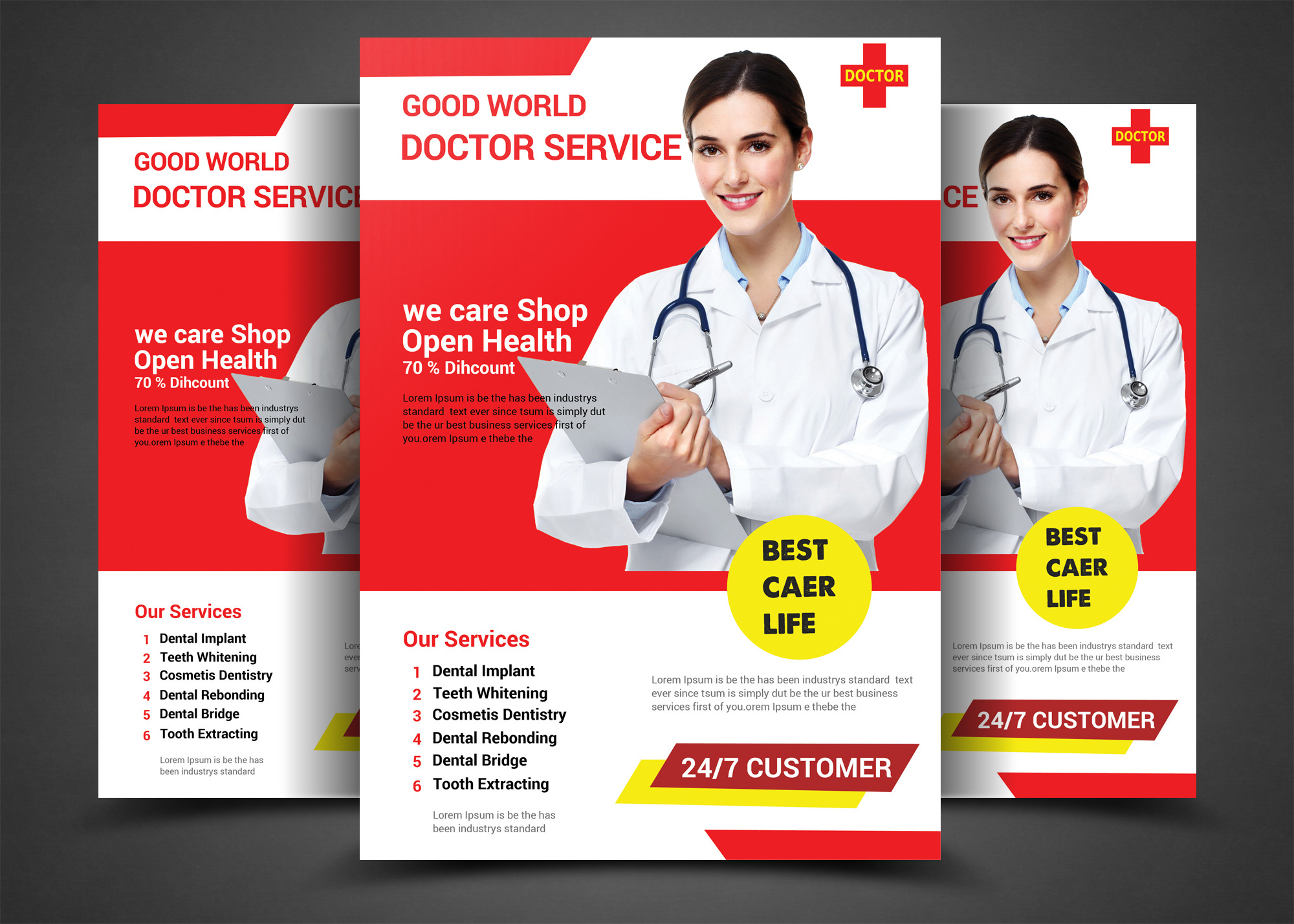 Doctor Flyer, a Flyer Template by graphicforest | Creative Market