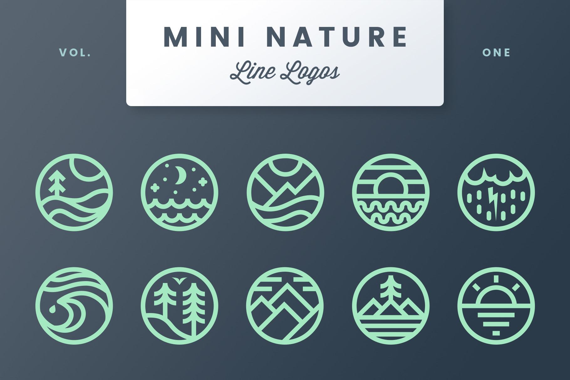 Mini Nature Line Logos - Volume 1, a Branding & Logo Template by Build ...
