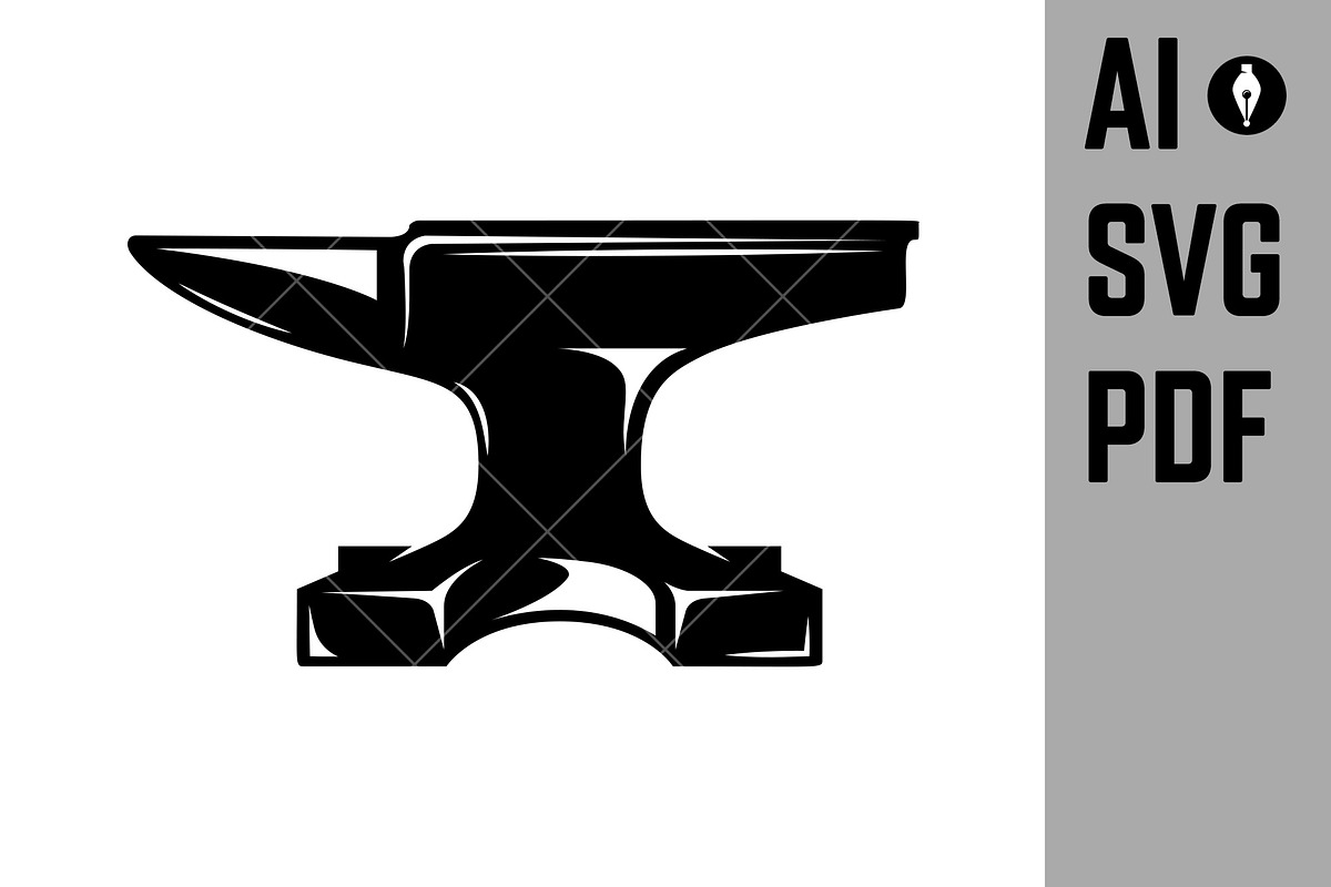 Illustration of blacksmith anvil, an Object Graphic by Vectorhight ...