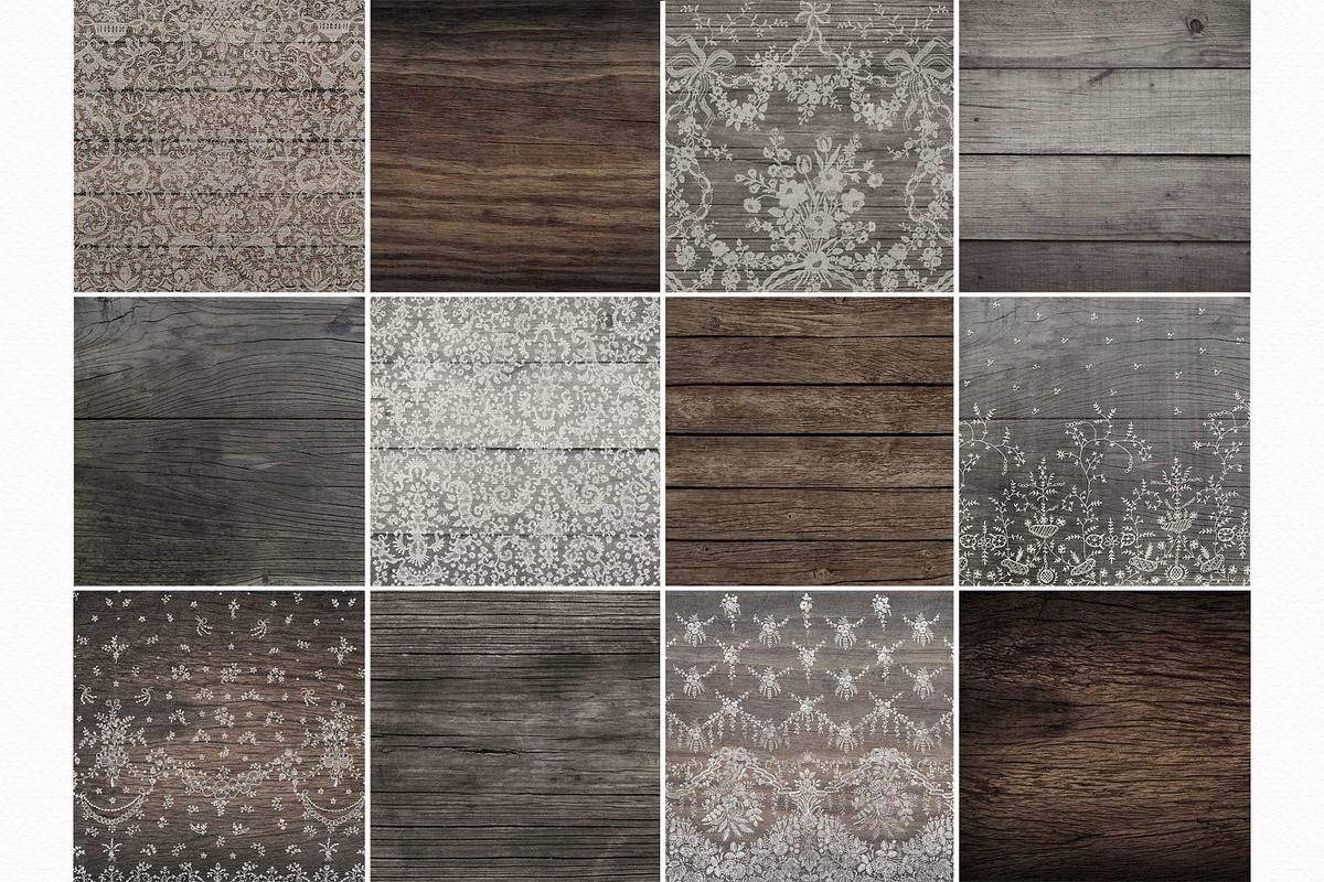 Antique Lace and Wood Textures, a Texture Graphic by rileyBgraphics