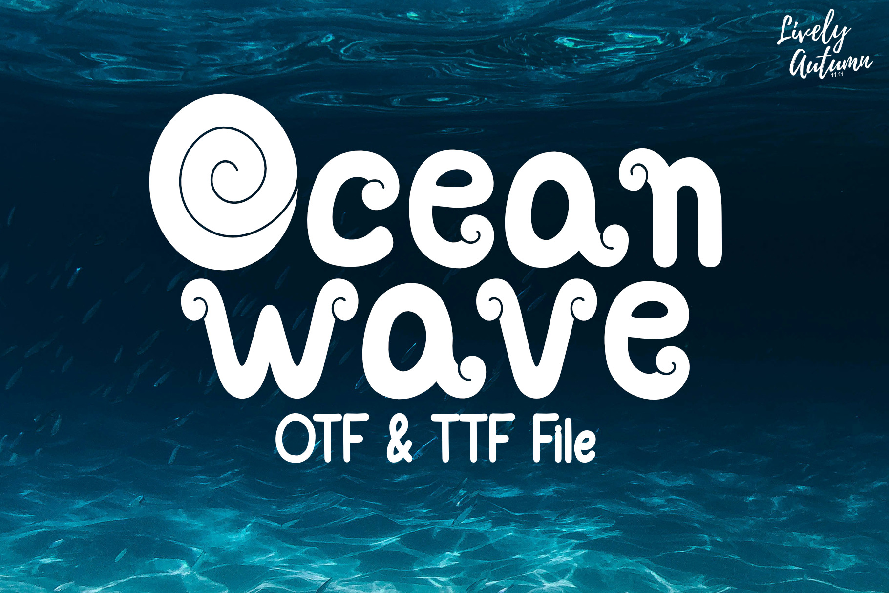 Ocean wave Font, a Symbol Font by LivelyAutumn11.11