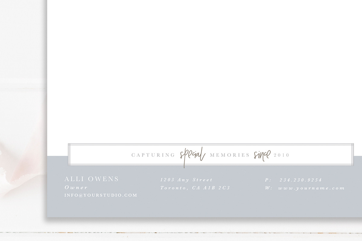 Photographer Letterhead Template, a Stationery Template by By Stephanie ...