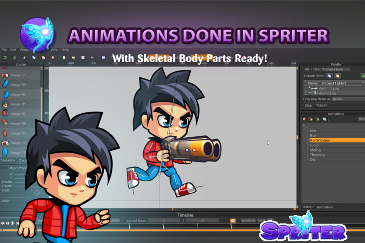 2D Game Character Sprites, an Illustration by DionArtworks