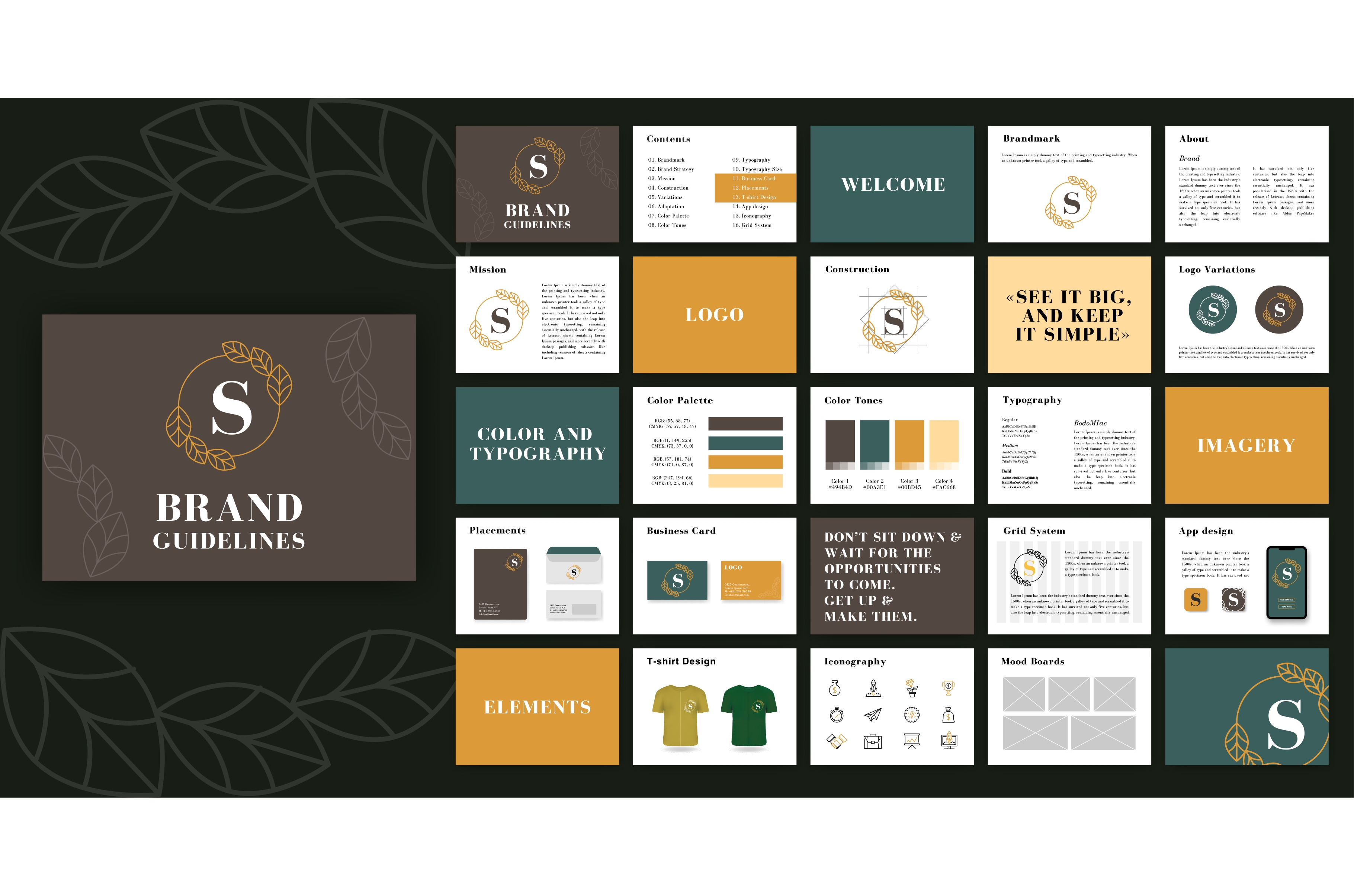 Brand Guidelines template. Logo, a Texture Graphic by GraphiShop
