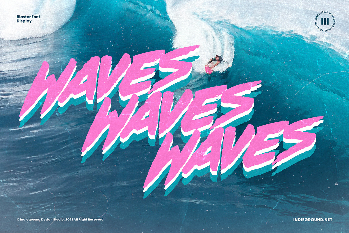 Blaster Font, a Script Font by Indieground Design Inc.