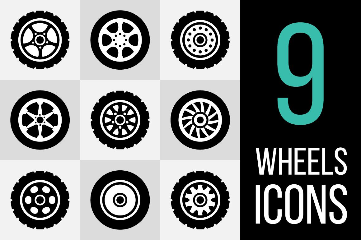 Wheels Icons Set, an Icon by Magurok