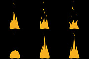 Sprite Sheets Fire Loop. Ready for, an Illustration by YashkovskiyMD