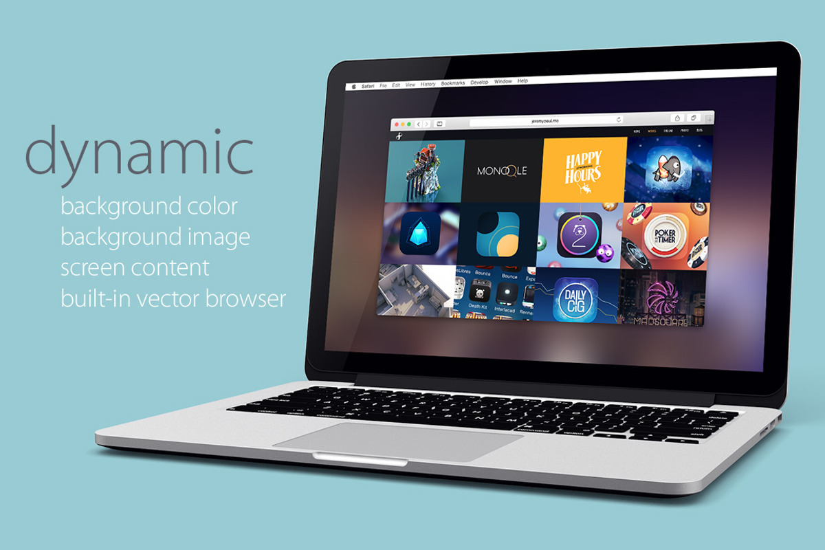 MacBook Pro 13 retina template, a Mac Mockup by Jérémy Paul