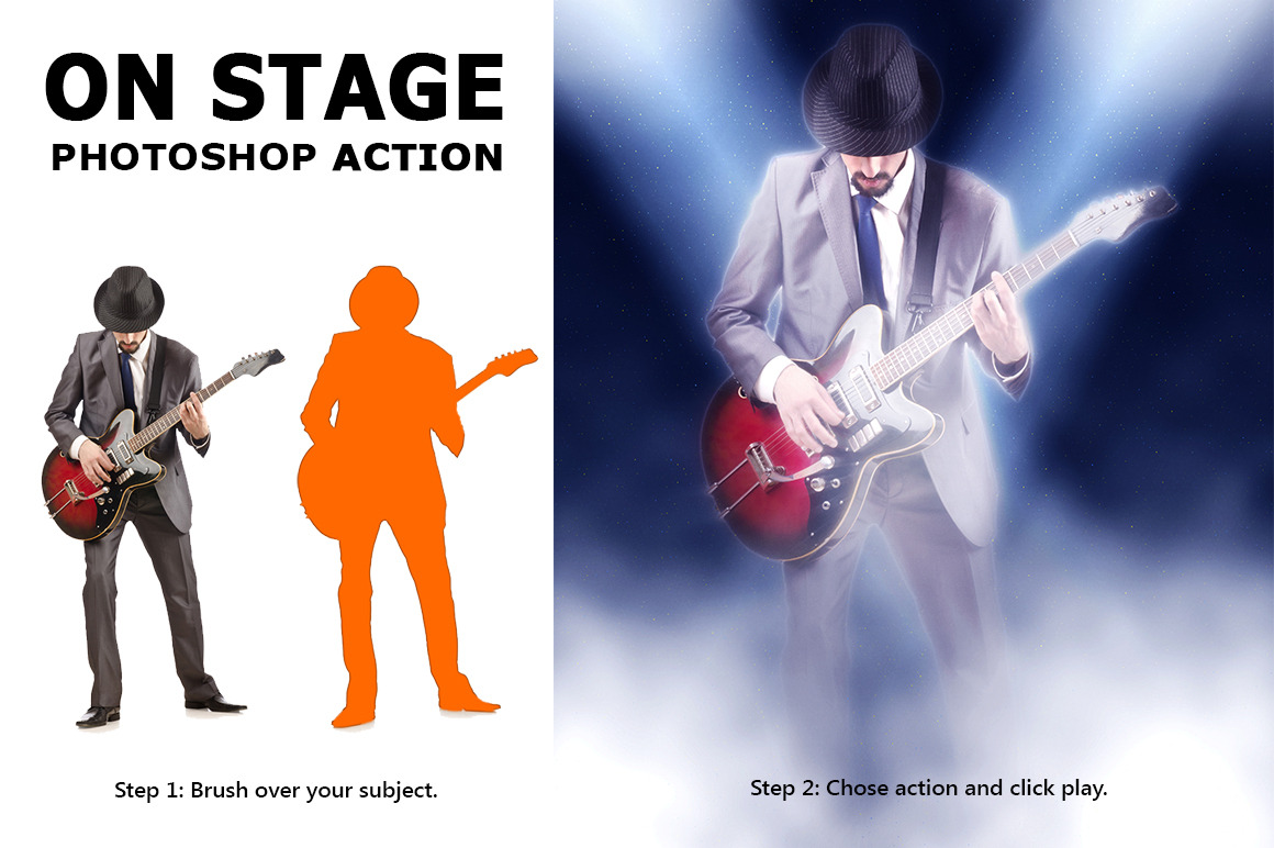 On Stage Photoshop Action, an Action Add-On by GrafxFun