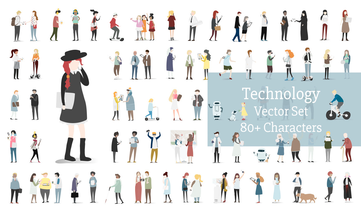 set of human avatar vector, a Person Illustration by rawpixel