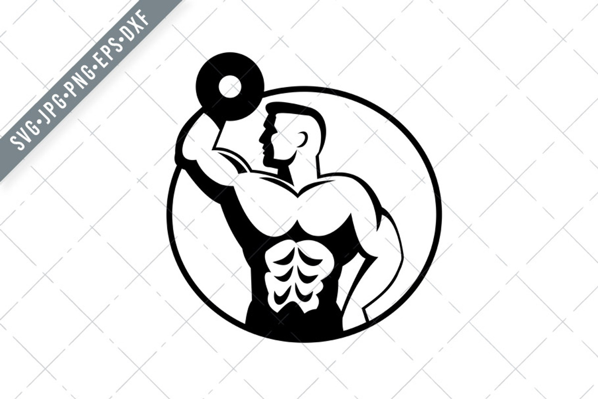 Muscular Bodybuilder SVG, a Healthcare Illustration by patrimonio ...